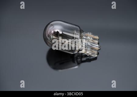burnt out car brake light bulb,Halogen bulb Transparent glass Stock ...