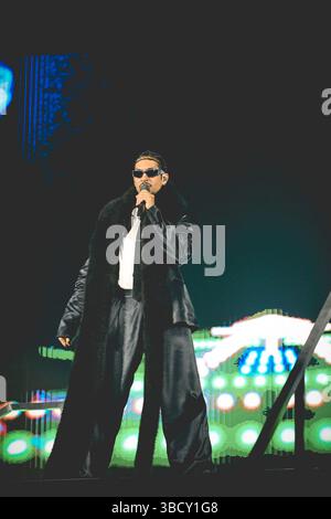 May 21, 2025, Napoli, Italy: Italian singer Mahmood performs live on ...