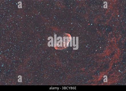 Crescent Nebula (Caldwell 27) in constellation Cygnus Stock Photo - Alamy