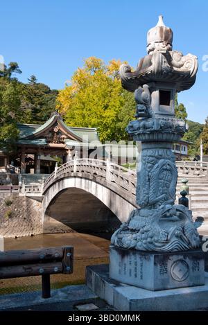 Shinko Bridge, arched stone bridge over the Suka River, demarks main ...