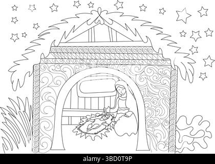 Coloring Pages Of Baby Jesus In The Stable
