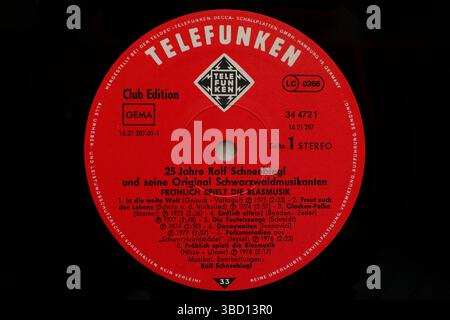 Vintage Record Label, Rudold Schneebiegl, Telefunken, The history of ...