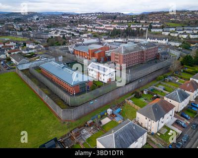 Feb 2024. Aerial view of HMP Greenock prison in Greenock, Inverclyde ...