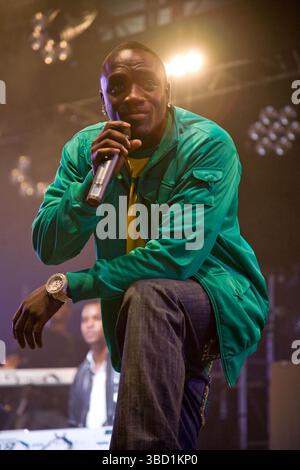 Akon performing live at BBC Radio 1's Big Weekend held at Lydiard Park ...