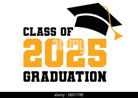 Class of 2025 vector illustration. Festive celebration design for ...