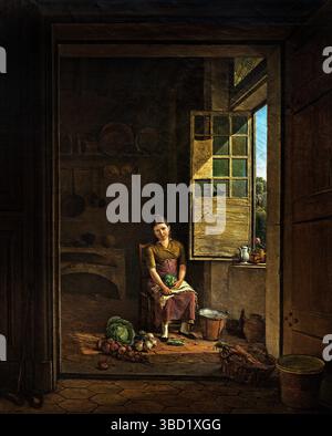 Interieur de cuisine - Interior of the Kitchen1814 Jean Michel Grobon ...