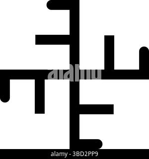 Heavenly cross symbol sign slavic pagan set icon white color vector ...