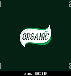 Organic Foods Label Logo Design. Organic Vector Stock Vector Image ...