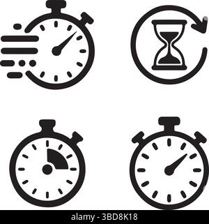 Hourglass icon time management and control vector Stock Vector Image ...