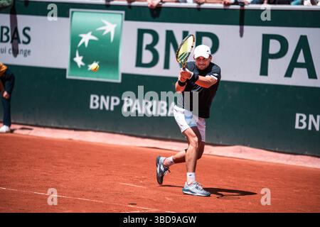 Clement TABUR of France during the qualifying of the Roland-Garros 2025 ...