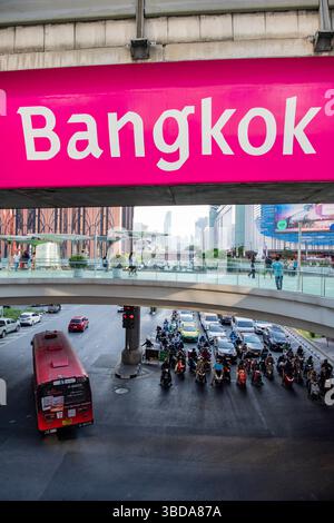 The Bankok Logo at Siam Square in the City of Bangkok in Thailand ...
