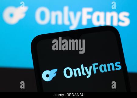 In this photo illustration, the OnlyFans logo is seen displayed on a ...