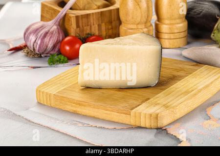 Sheep hard traditional cheese Caprino Romano Stock Photo - Alamy
