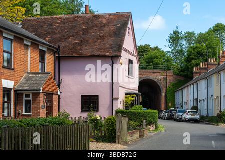 Old Basing village, view of The Street, Hampshire, England, UK Stock ...