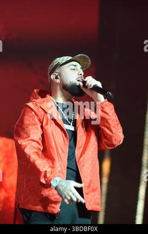 Singer David Cano Calleja, known as Cano, performs during a concert at ...