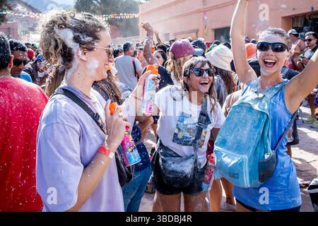 Female Revellers At The Annual Carnival In Purmamarca, Jujuy Province ...