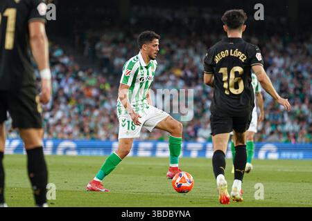 Pablo Fornals of Real Betis during the Spanish championship La Liga football match between Elche ...