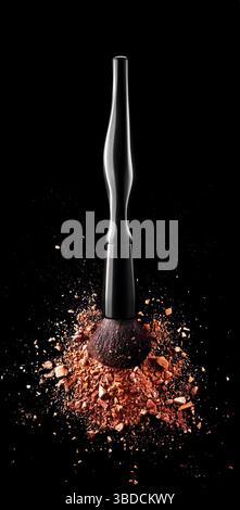 Makeup brush . Face powder bronzer and cosmetic blush brush Stock Photo ...