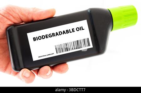 Biodegradable oil. Environmentally friendly lubricant, used where oil ...
