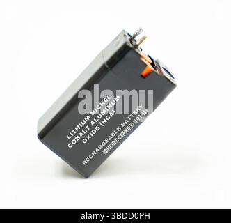 Lithium nickel cobalt aluminium oxide (NCA) battery. High-energy, used ...