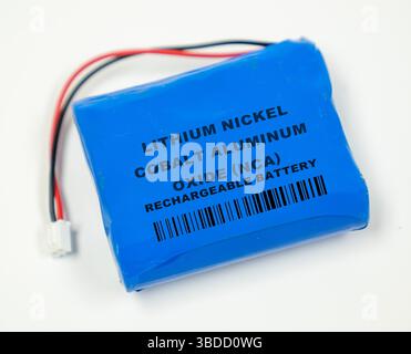 Lithium nickel cobalt aluminium oxide (NCA) battery. High-energy, used ...