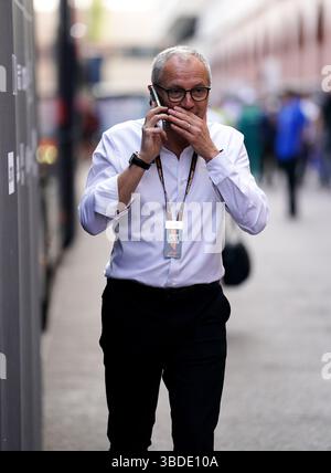Stefano Domenicali, the Chief Executive Officer of Formula 1, arrives ...