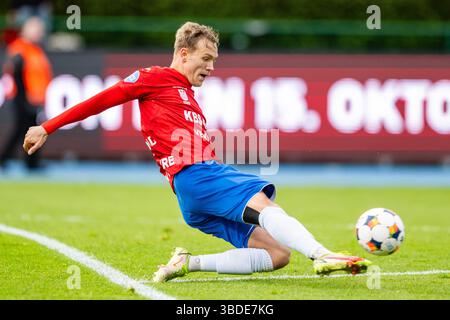 Hvidovre, Denmark. 23rd May, 2025. Galdur Gudmundsson (26) of AC ...