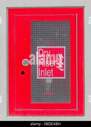 Dry riser inlet cabinet located on building Stock Photo - Alamy