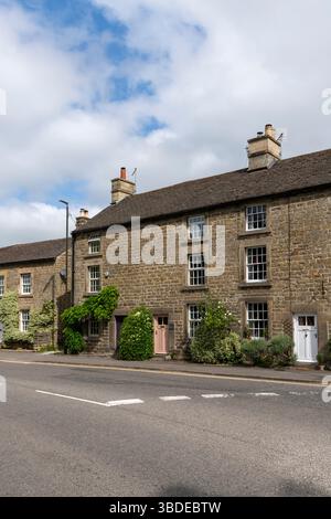 The village of Baslow in the Peak District, Derbyshire, England Stock ...