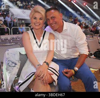 German country and pop singer Linda Feller with man Andreas Schmid at ...