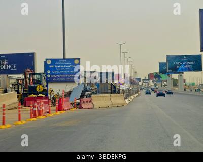 Cairo, Egypt, May 16 2025: The Bus Rapid Transit (BRT) project is being ...