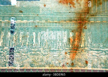 the reverse side of 5 SDG Five Sudanese pounds cash money bill banknote ...