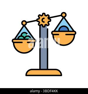 Imbalance flat color ui icon Stock Vector Image & Art - Alamy