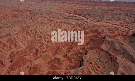 Aerial view of China Mars simulation base in Haixi City, Qinghai ...