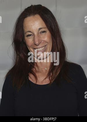 German weather presenter Michaela Koschak at the Leipzig Book Fair 2024 ...