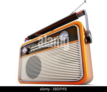 High resolution rendering of a retro TV Stock Photo - Alamy