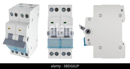 Electrical packet breaker in isolated shot, well lit. Detailed texture ...