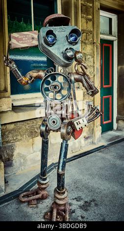 Buxton station guard Joe made from metal salvaged from Buxton ...