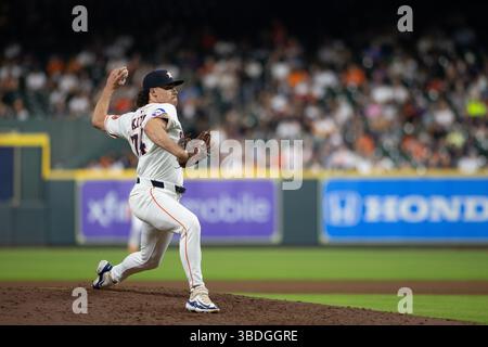 Houston Astros pitcher Bryan King during a baseball game in Kansas City ...
