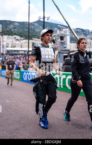 Mercedes driver Andrea Kimi Antonelli of Italy steers his car during the second qualifying ...