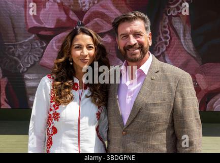 Broadcaster and presenter, Nick Knowles with his partner Katie Dadzie ...