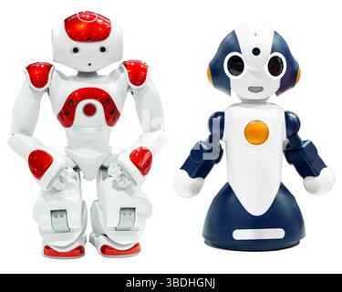A small robot with human face and body - humanoid. Artificial ...