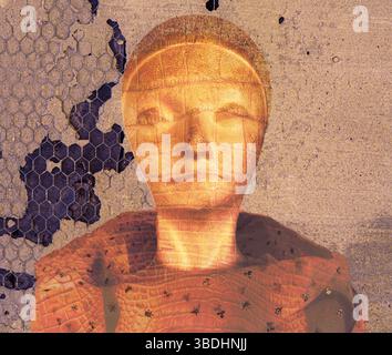 Bust of old man with bald head Stock Photo - Alamy