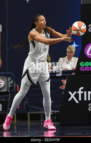 Kiah Stokes #41 and the Las Vegas Aces take on the Atlanta Dream at ...