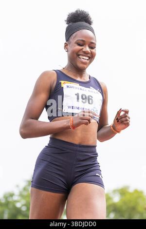 Judith Bilepo Mokobe (GER/USC Mainz) jubelt bei der B&S Kurpfalz Gala ...