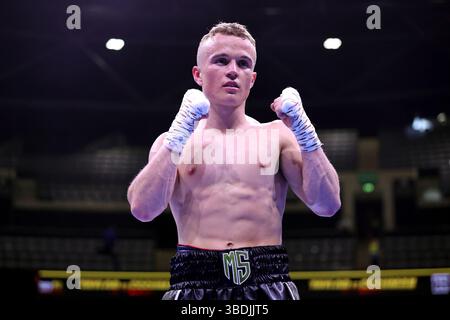 Marcus Sutherland celebrates following victory against Dylan Nixon (not ...