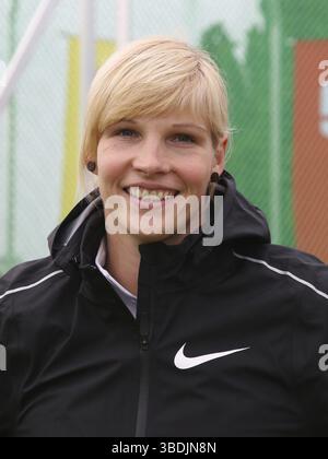 German discus thrower Nadine Mueller SV Halle at the Schoenebecker ...
