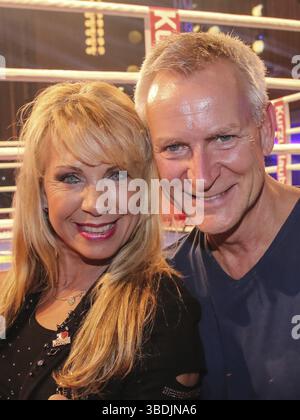 Singer Petra Zieger and singer Dirk Michaelis at the SES Boxing Gala on ...
