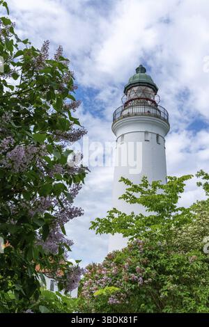 Stevns Klint, Denmark - 12 June, 2021: view of the Stevns Lighthouse on ...