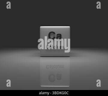 Cube with Calcium periodic system, 3d rendering Stock Photo - Alamy